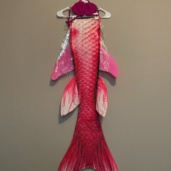 Xiong Yi | Swim | Wearable Fish Mermaid Tail Size 8 Swim Set Tail Real ...